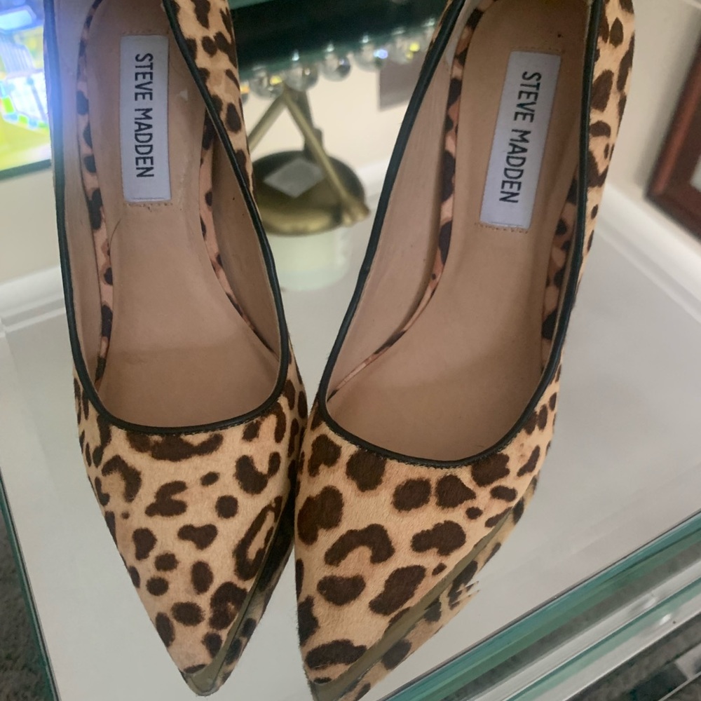 Steve Madden Leopard Print 4in Heels - Gem